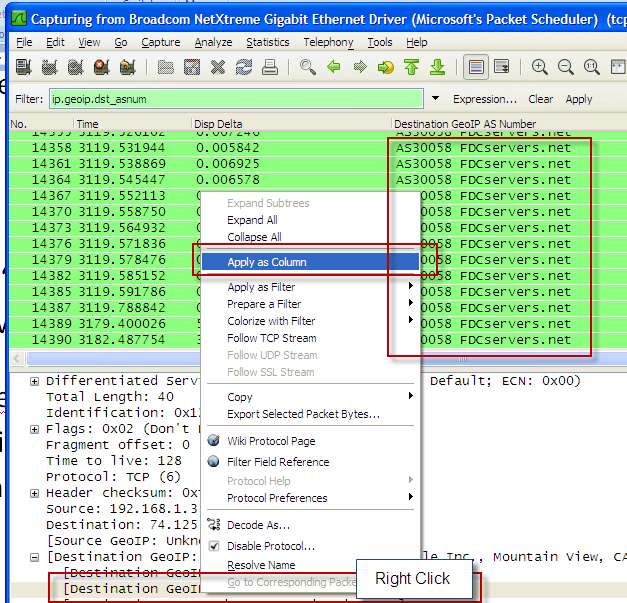 Geolocation in Wireshark