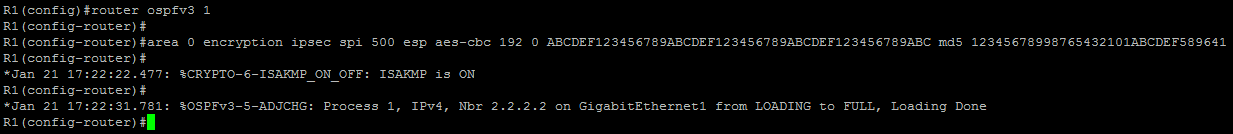 OSPFv3 - Authentication & IPSec Encryption