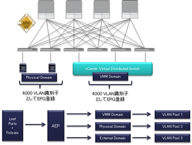 Interface の設定 (Domain, AEP)