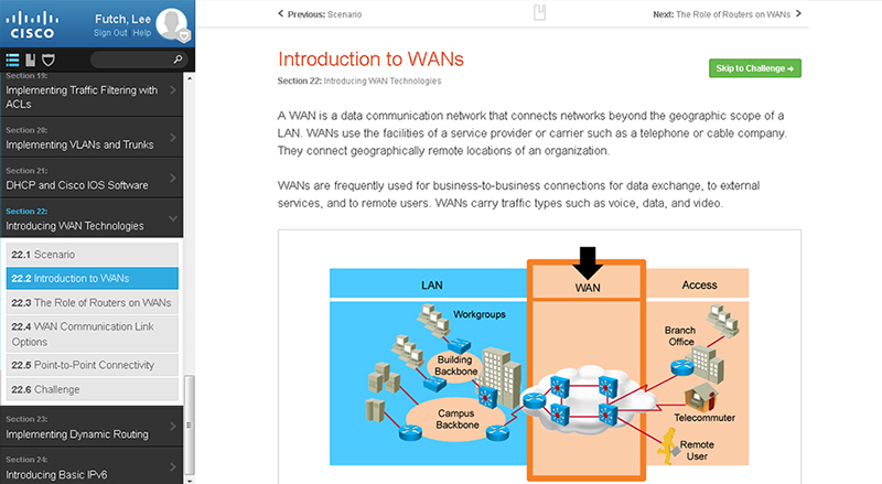 Cisco E-Learning for CCNA Routing and Switching for Demo