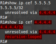 BGP - Route Recursion