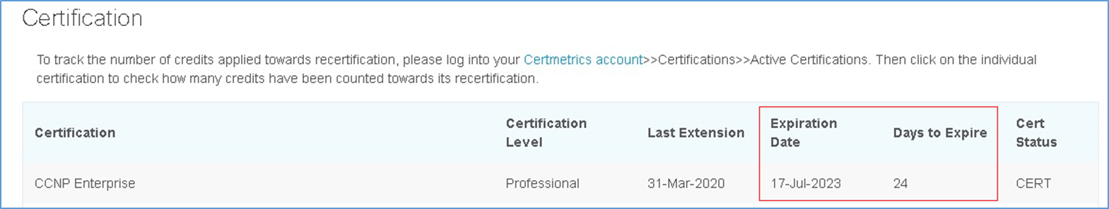 Experience in Cisco Recertification using CE credits