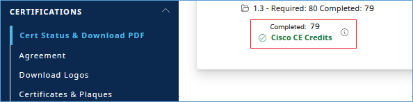 Experience in Cisco Recertification using CE credits